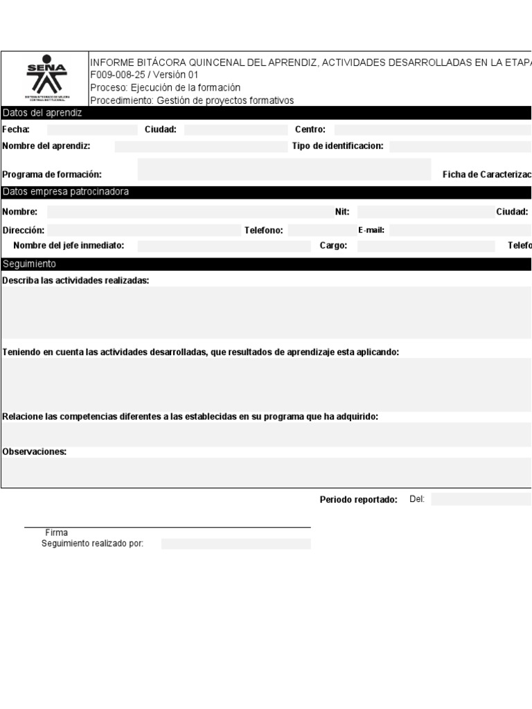 Bitacora en Excel | PDF