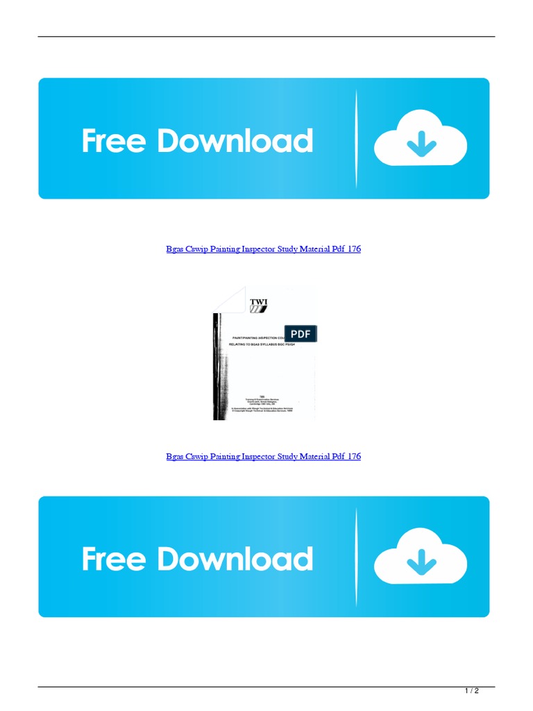 Bgas Cswip Painting Inspector Study Material PDF 176 | PDF