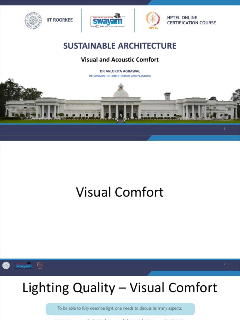 Sustainable Architecture: Visual and Acoustic Comfort | PDF | Noise ...