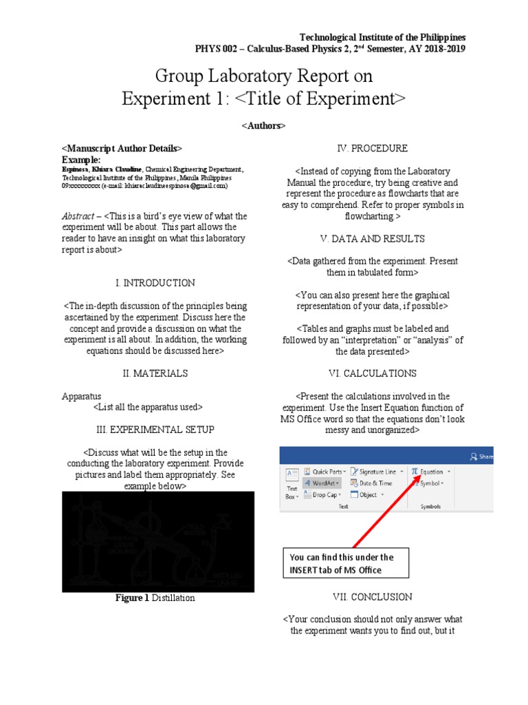 Group Laboratory Report Format | PDF | Experiment | Laboratories