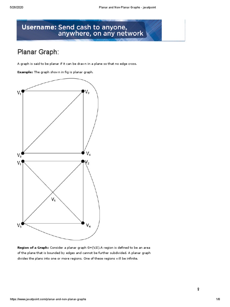 Planar and Non-Planar Graphs - Javatpoint | PDF | Vertex (Graph Theory ...