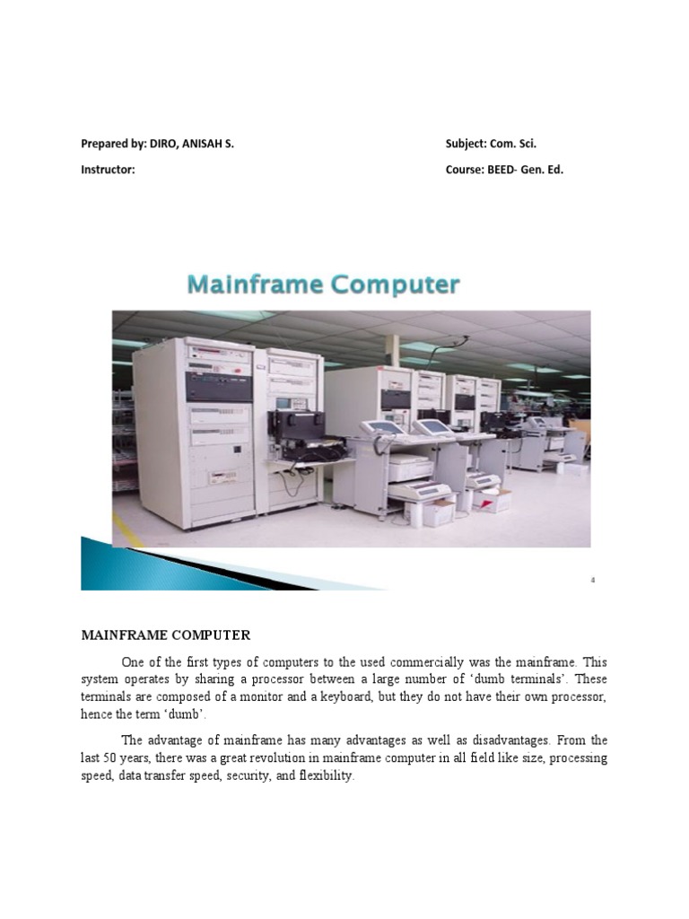An Overview of Mainframe, Mini, Laptop, Notebook, and Palmtop Computers ...