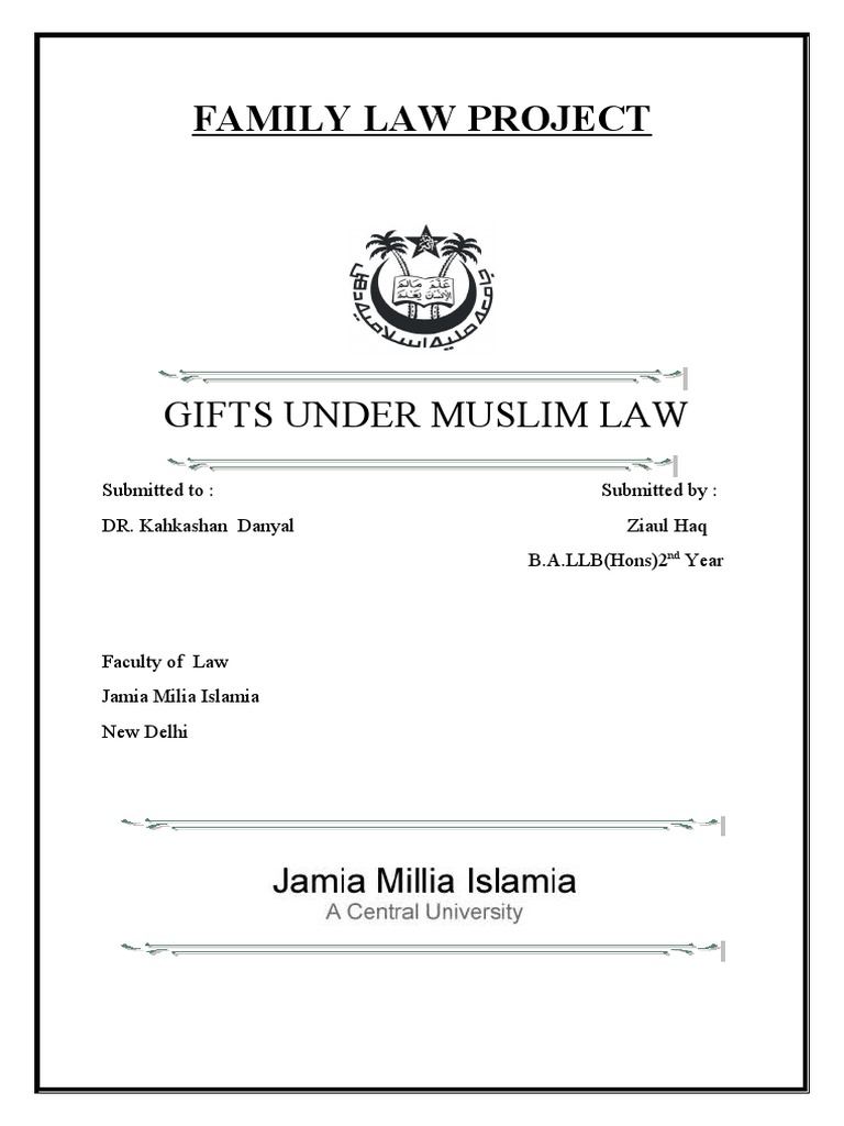 Gift or Hiba | PDF | Property | Possession (Law)