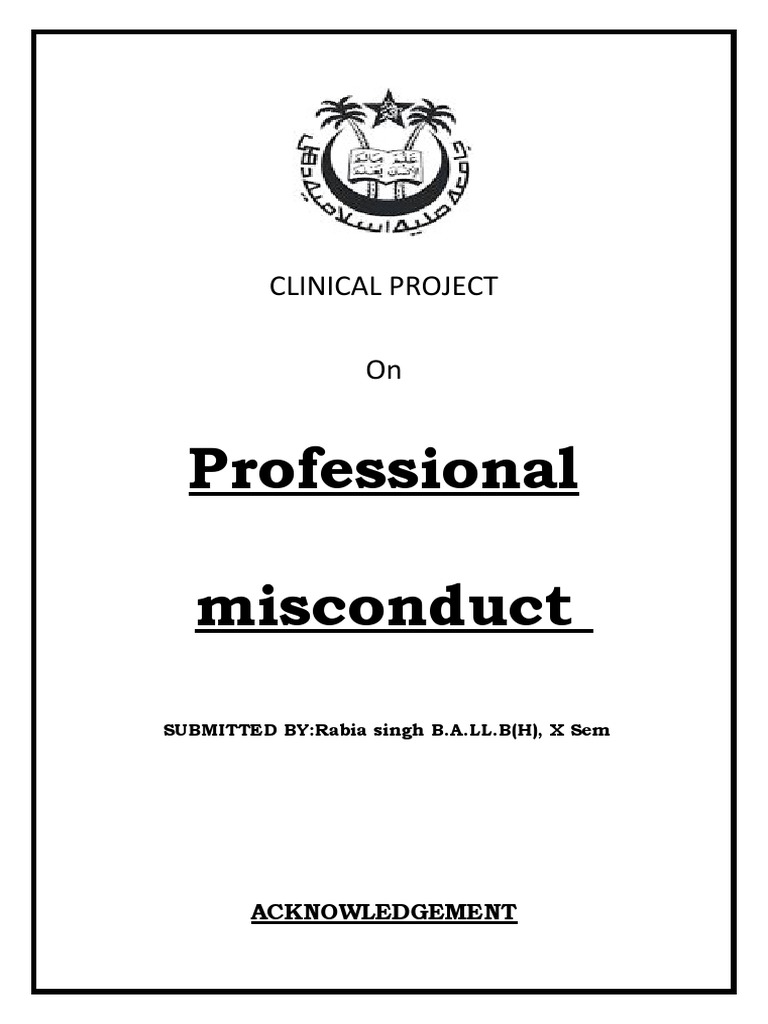 Professional Misconduct in Advocacy | PDF | Advocate | Lawyer