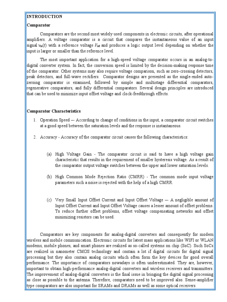 Exp.2 - Comparator CKT | PDF | Operational Amplifier | Electronic Circuits