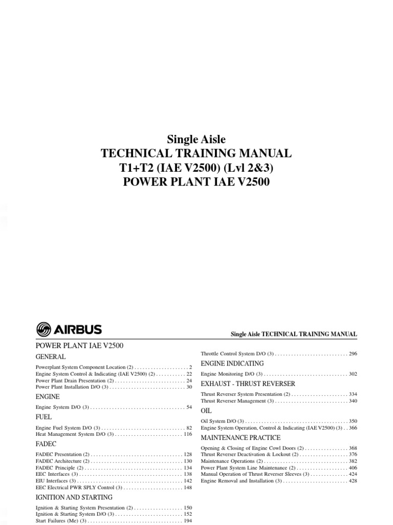 Ata 70-80 Power Plant Iae V2500 PDF | PDF | Engines | Propulsion