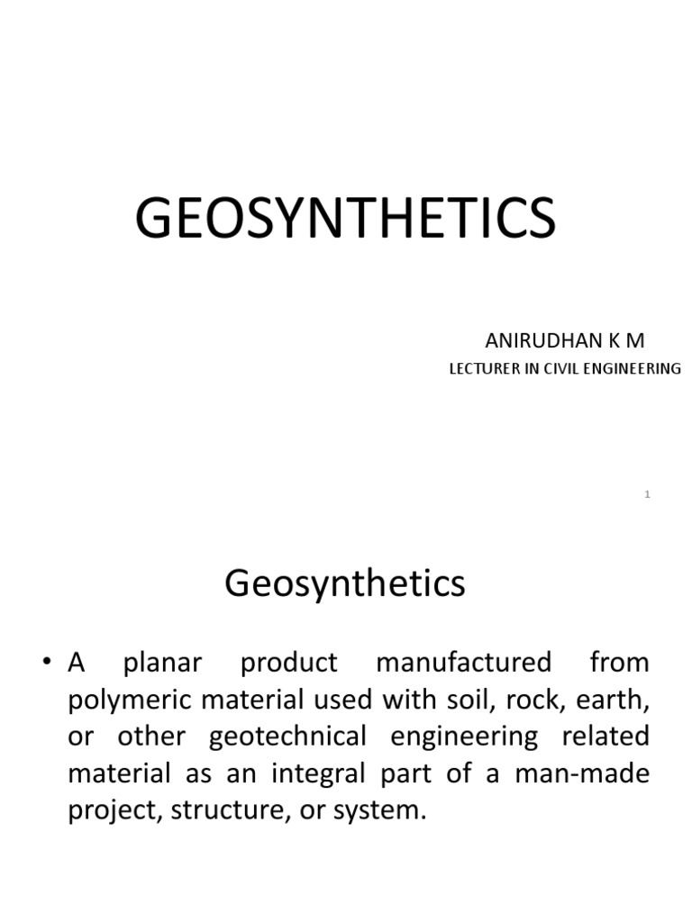 Types of Geosynthetics Explained | PDF | Materials | Materials Science