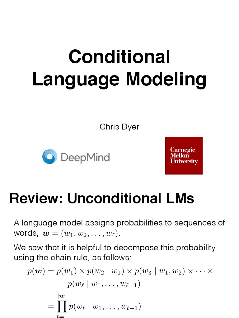 Lecture 7 Conditional Language Modeling Pdf Applied Mathematics