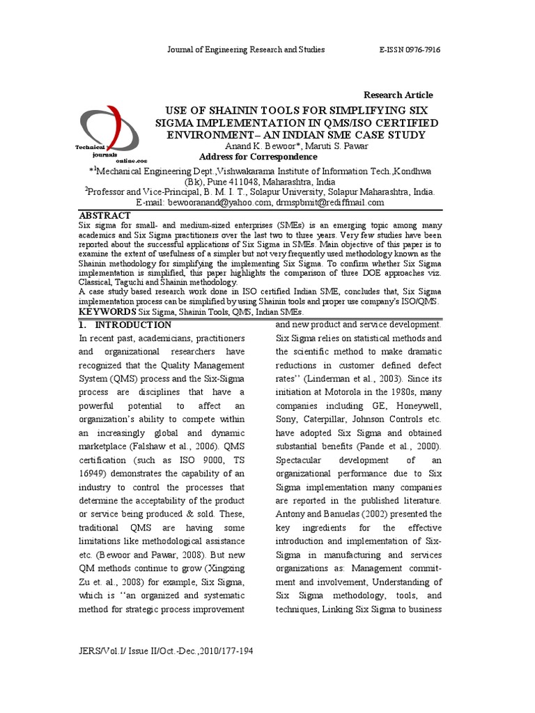 Shainin Tools Pdf Pdf