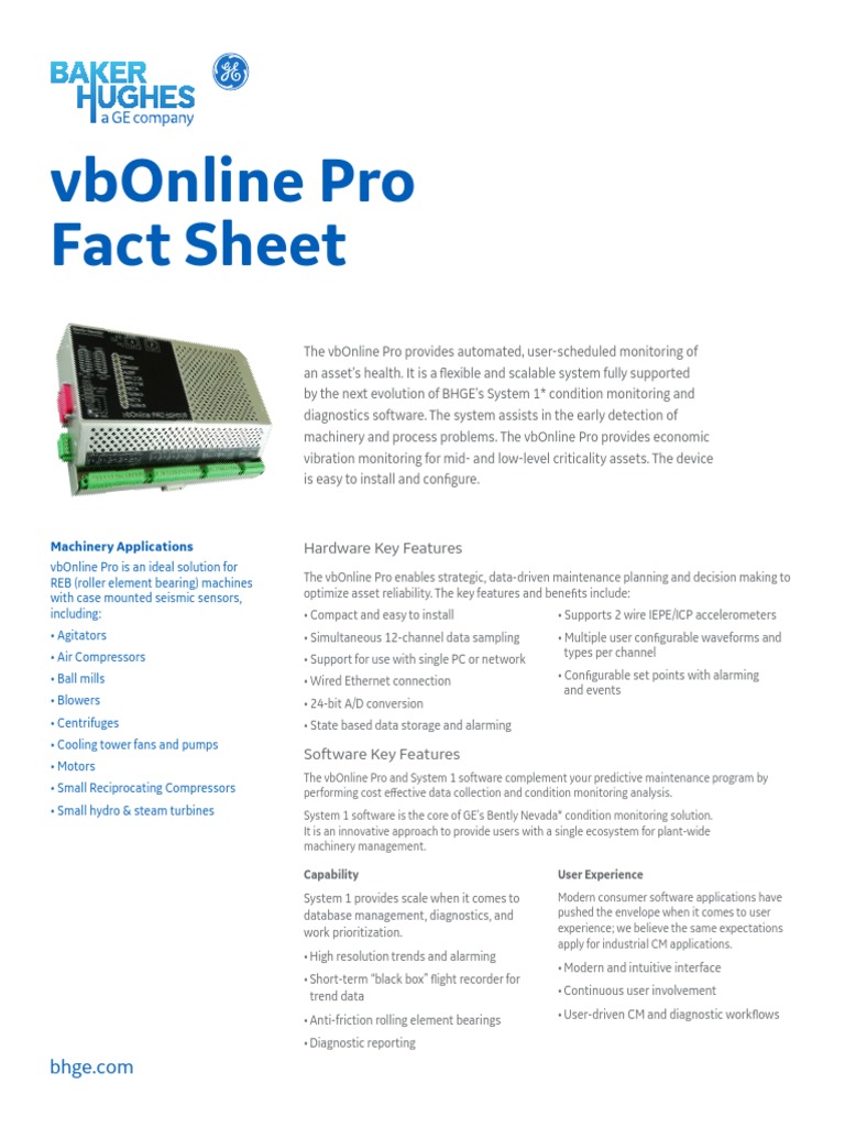 Vbonline-Pro-Fact-Sheet - Gea31855 | PDF | Digital Technology | Electronics