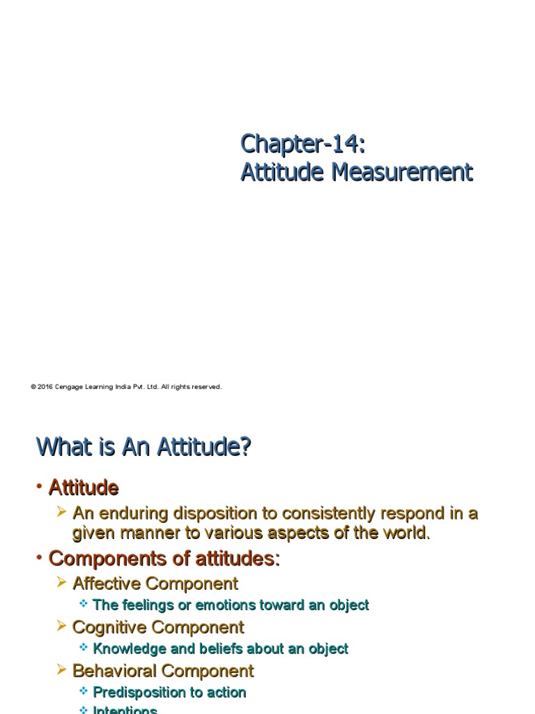 Chapter-14: Attitude Measurement | PDF | Attitude (Psychology) | Likert ...