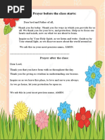Prayer Before Class | PDF