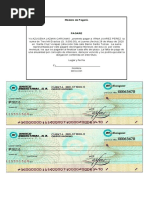 Cheque Con Talón para Recibo y Causales | PDF