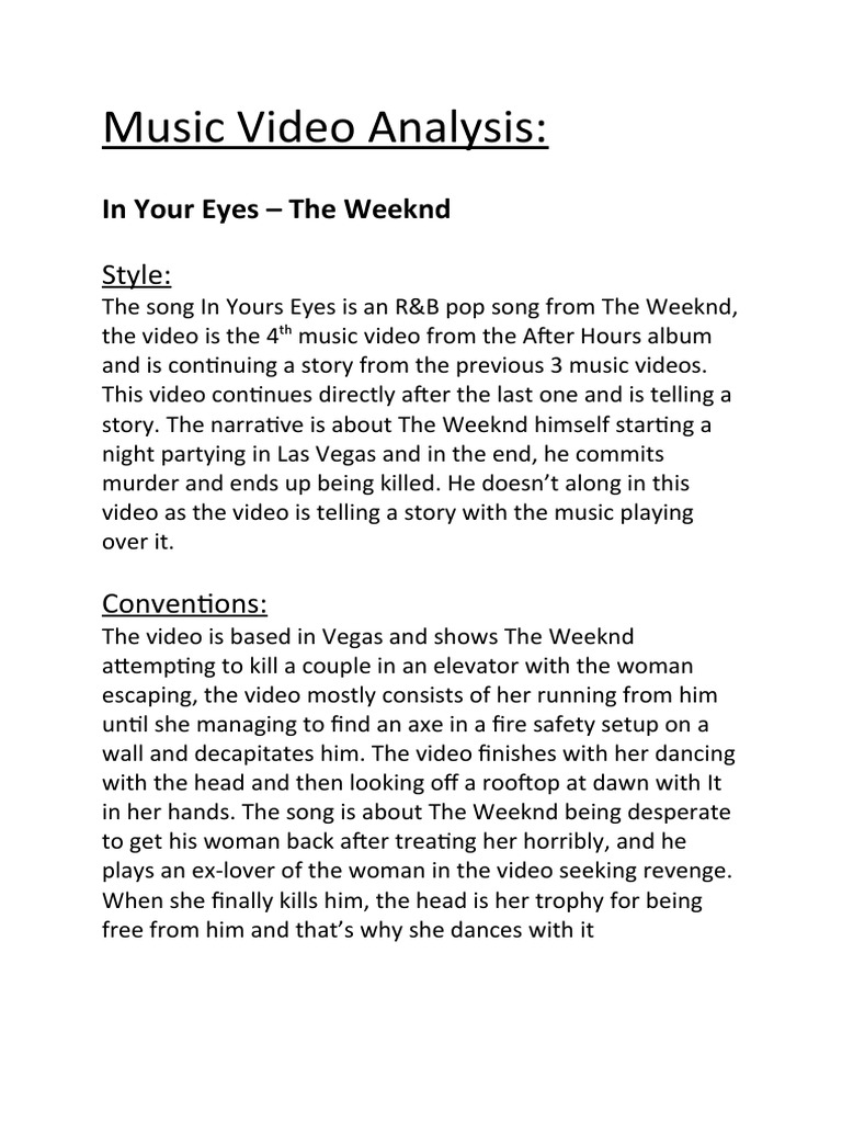 Music Video Analysis | PDF