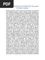Julio Cortázar - La Continuidad de Los Parques | PDF