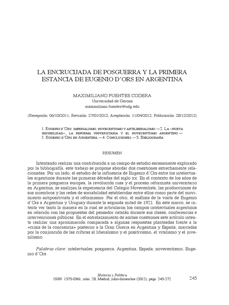 11-Maximiliano Fuentes Codera PDF | PDF | Ensayos | Universidad