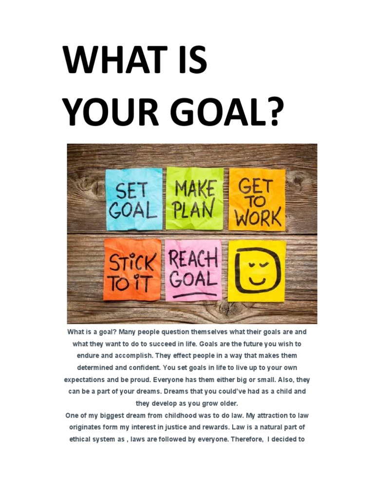 What Is Your Goal? | PDF | Reason | Cognitive Science