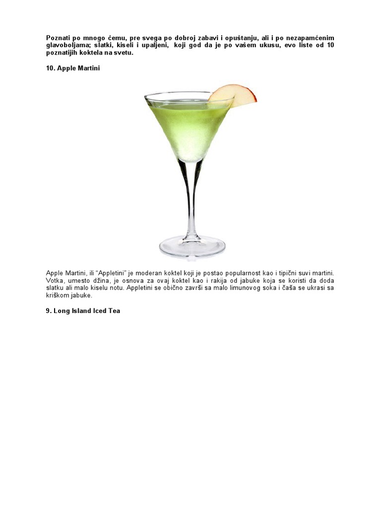 Najpoznatiji Kokteli | PDF