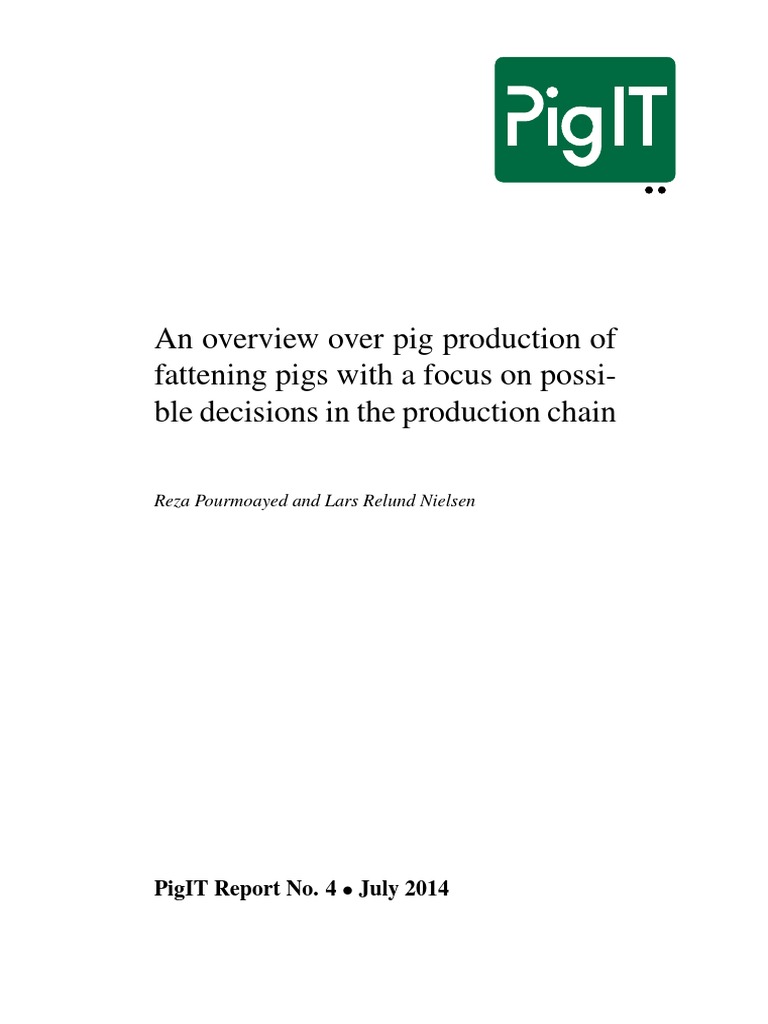PigIT Report4 | PDF | Weaning | Mathematical Optimization