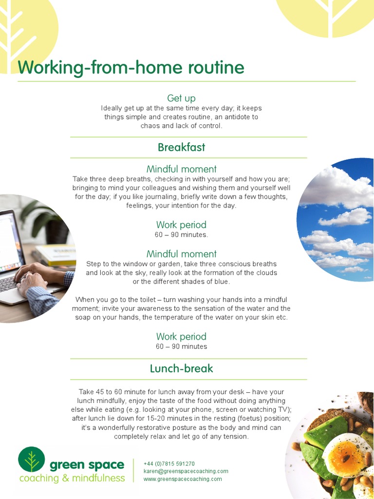 WorkingFromHomeRoutine PDF | PDF