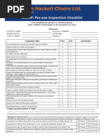 MEWP Pre-Use Inspection Checklist | PDF | Switch | Manufactured Goods