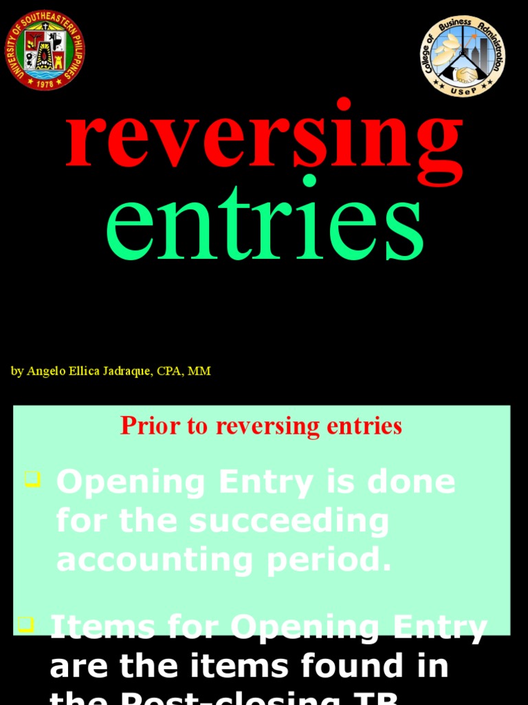 Lecture 11 - Reversing Entries | PDF | Accrual | Corporate Jargon