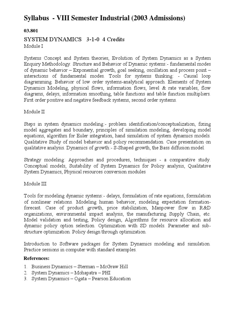 Industrial Engineering Syllabus Overview | PDF | Conceptual Model ...