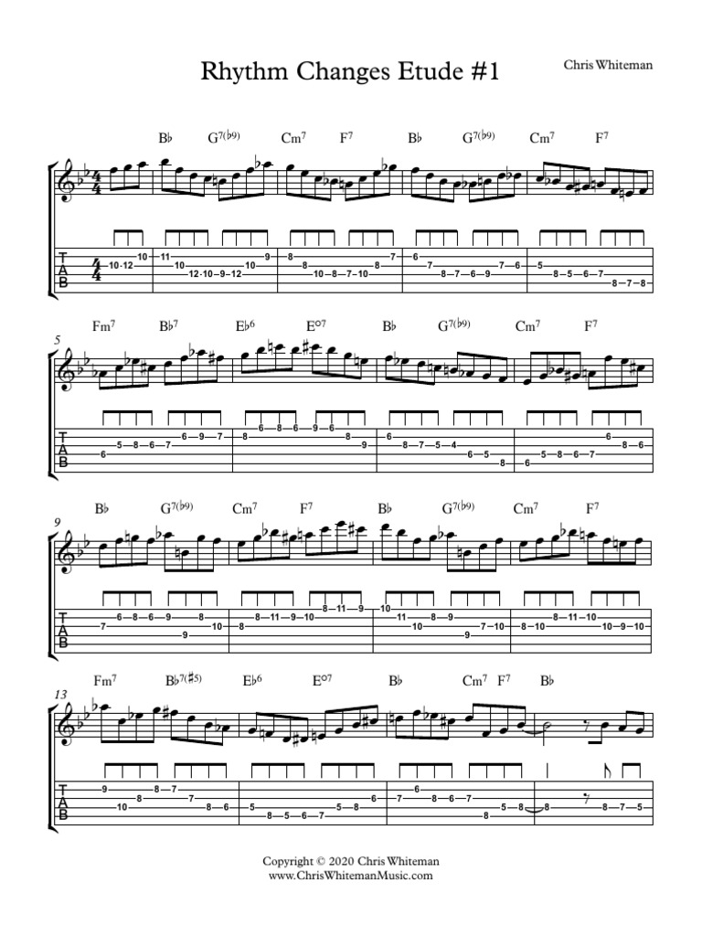 Rhythm Changes Etude #1 (Complete) - Full Score | PDF