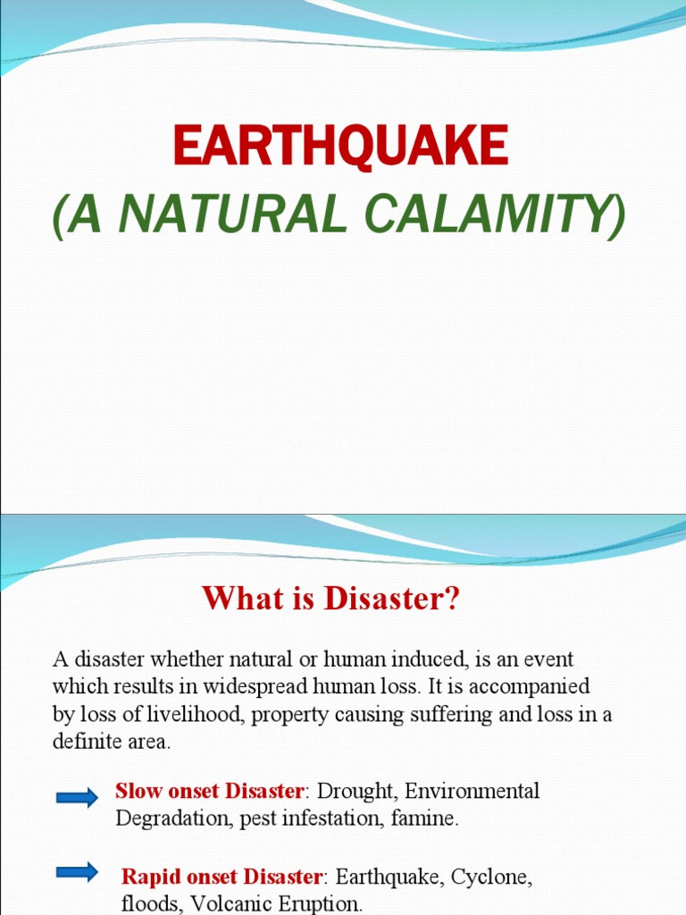 Earthquake: (A Natural Calamity) | PDF | Earthquakes | Natural Disasters