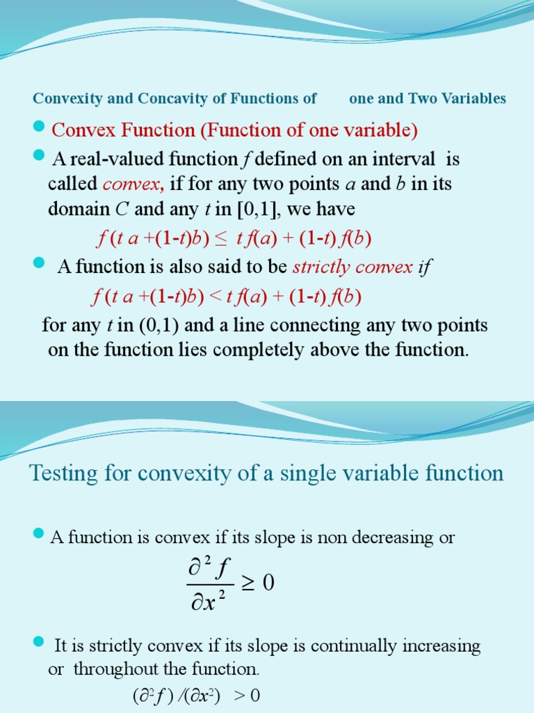 Lect 3 Concave and Convex | PDF | Monotonic Function | Function ...