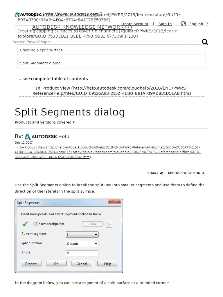 Split Segments Feature Function in Powershape | PDF | Computing | Software