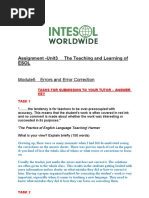 TESOL Final Exam Module Questions and Answers Complete Exam 2022 | PDF ...