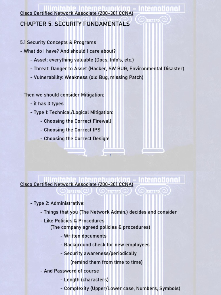 Chapter5 Security Fundamentals | PDF | Virtual Private Network | Cisco Certifications