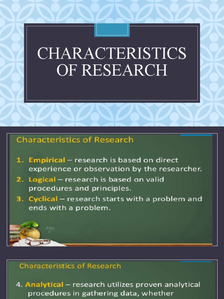 Key Characteristics of Research | PDF