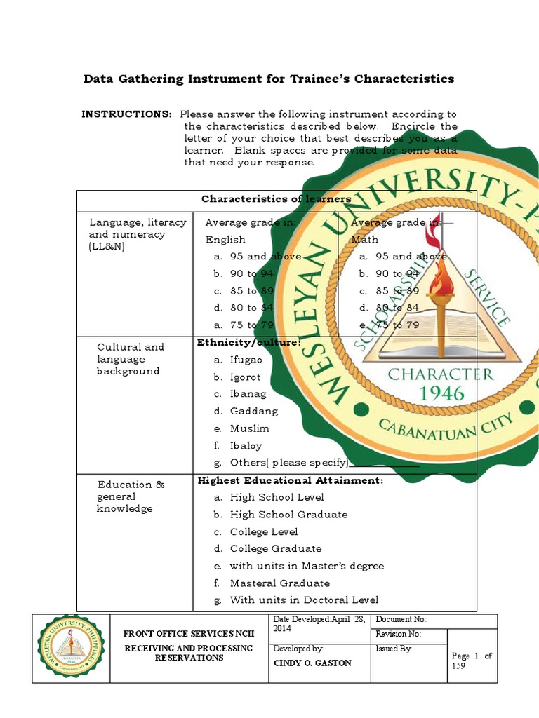 CBLM Front Office | PDF | Occupational Safety And Health | Risk