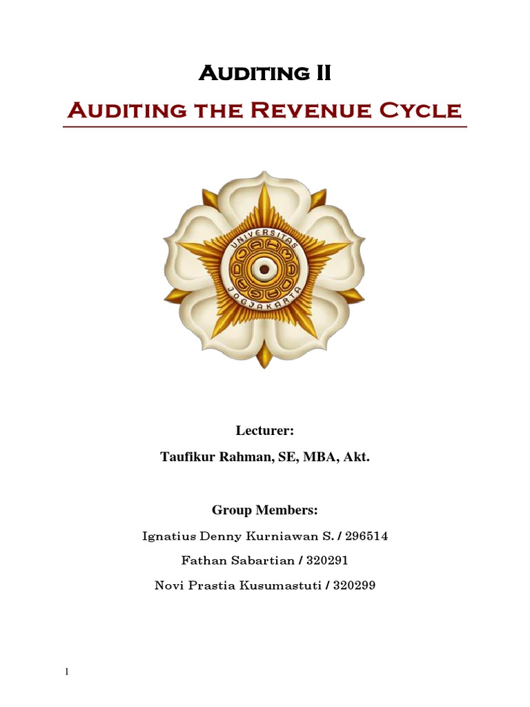 Auditing the Revenue Cycle Overview | PDF | Receipt | Audit