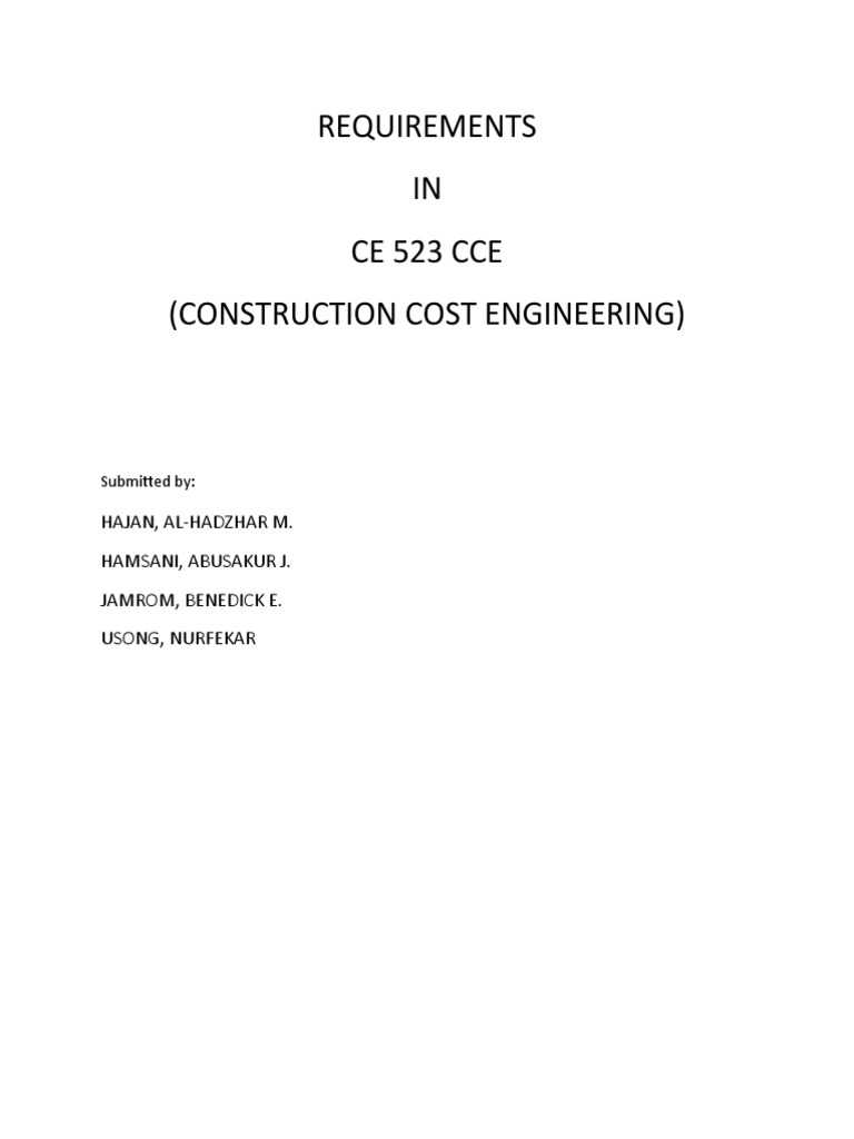 Estimating Project Costs Through Construction Cost Engineering ...