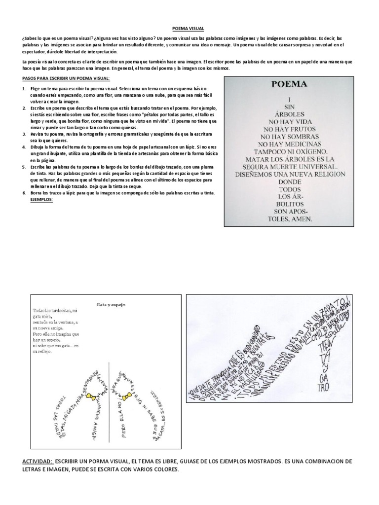 Poema Visual | PDF | Poesía
