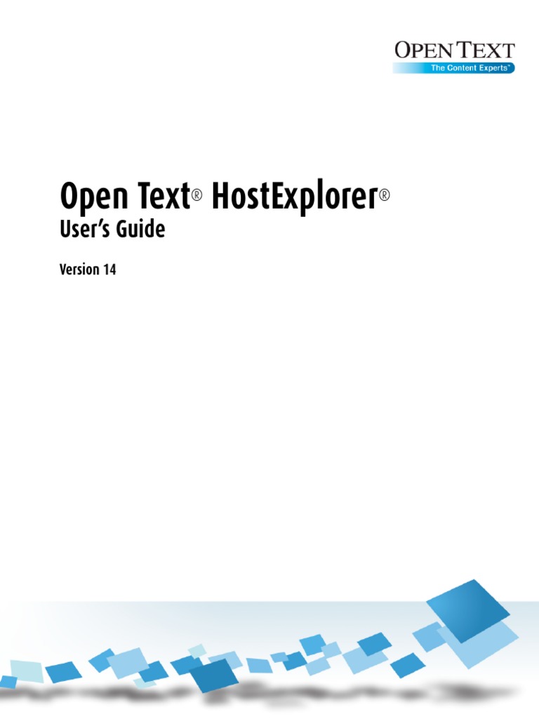 Opentext Host Explorer PDF | Download Free PDF | File Transfer Protocol ...