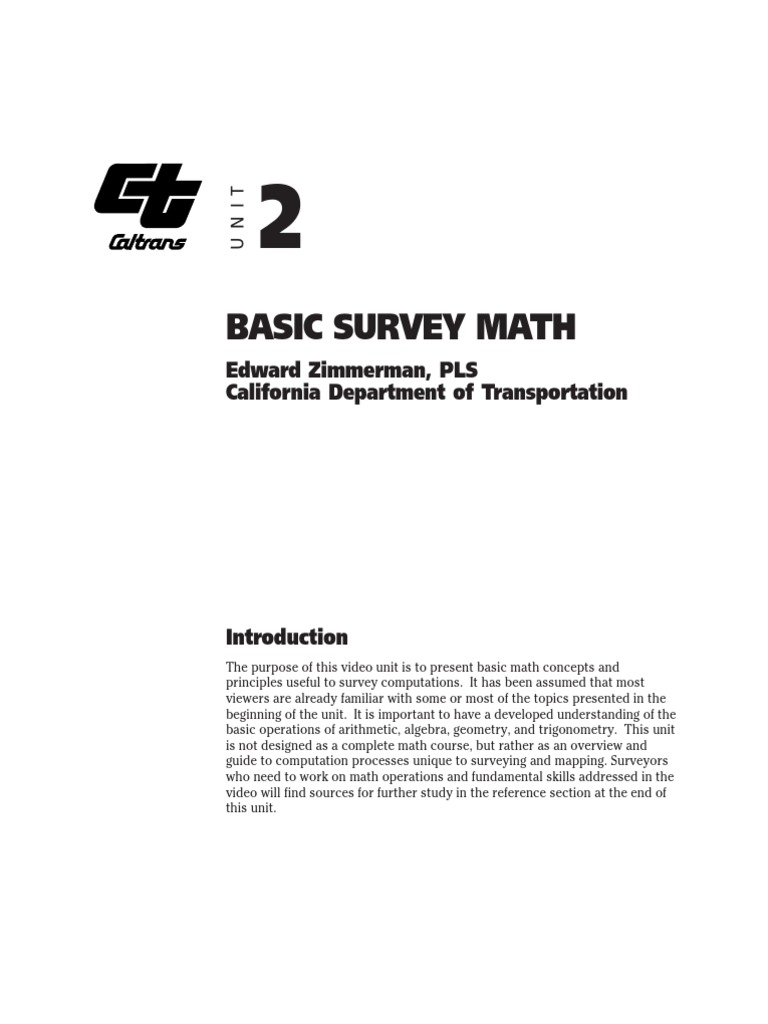 Basic Survey Math | PDF | Trigonometric Functions | Circle