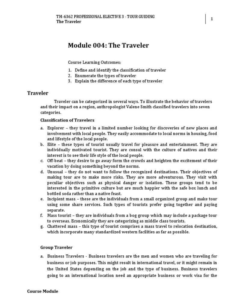 Module 4 Tour Guiding | Download Free PDF | Travel Visa | Tourism
