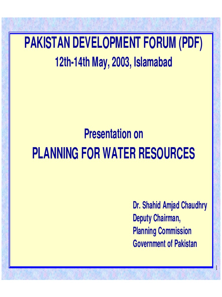 Pakistan Development Forum (PDF) : 12th-14th May, 2003, Islamabad | PDF ...