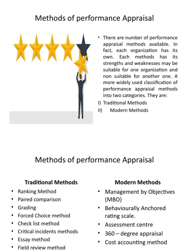 Methods of Performance Appraisal I | PDF | Performance Appraisal ...