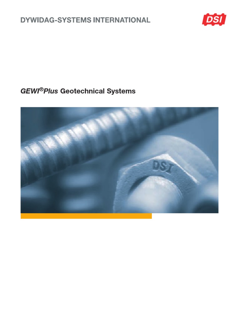 DSI GEWI-Plus Geotechnical Systems 01 | PDF | Deep Foundation ...