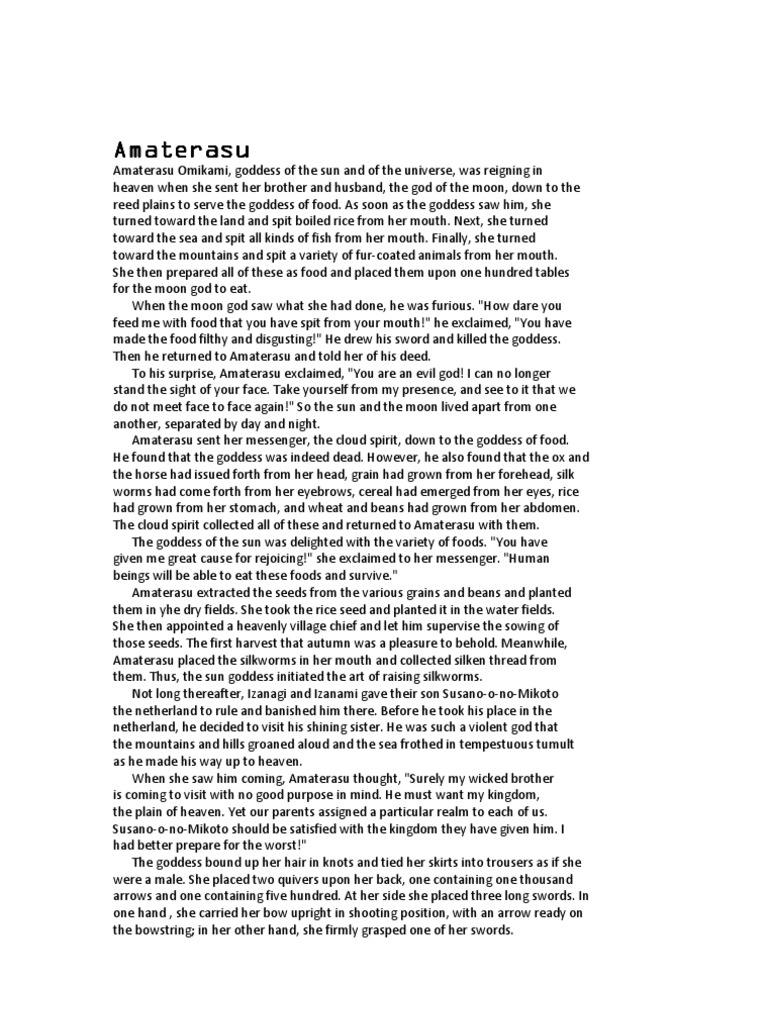 Amaterasu | PDF | Shintoism