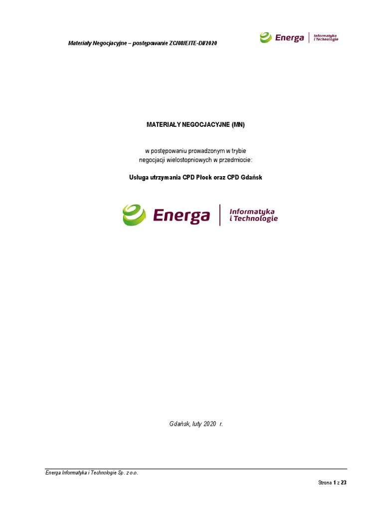 Materialy Negocjacyjne ZC 08 CPD | PDF