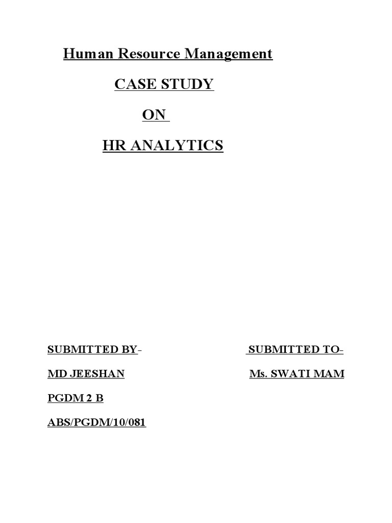 Hr-Analytics (Case Study) | PDF | Analytics | Employment