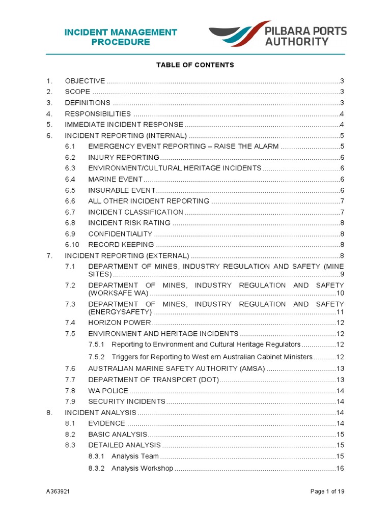 Incident Management Procedure PDF | PDF | Incident Management ...