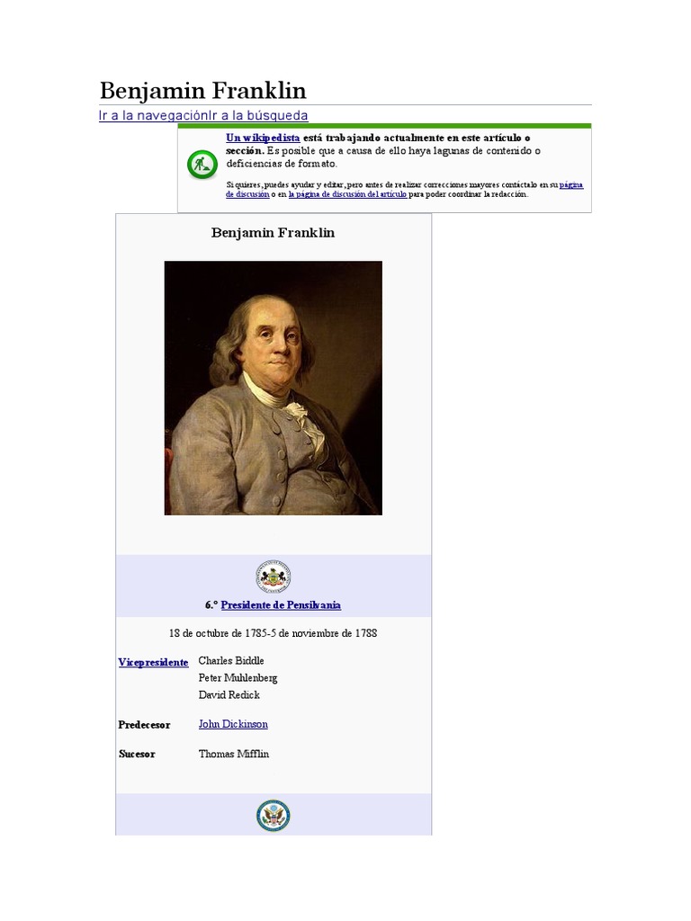 Benjamin Franklin | PDF | Benjamin Franklin | Science