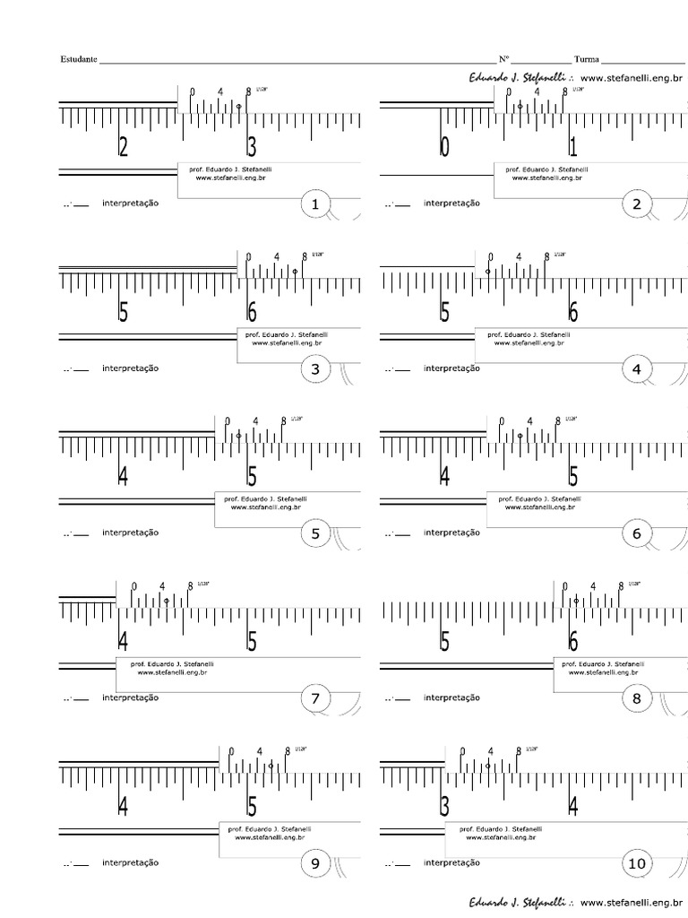 Pulgada Fraccionada Ejercicio 1 PDF | PDF